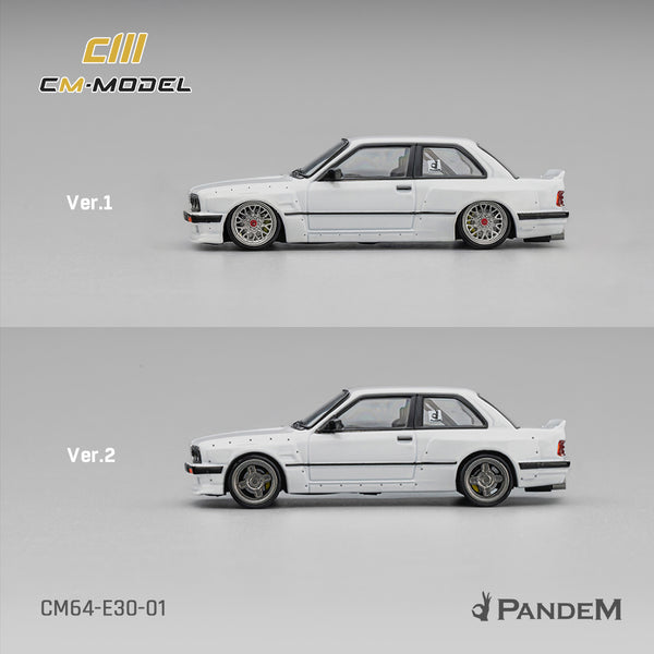 (Pre-Order)(CM64-E30-01) Pandem M3E30 Pearl White – 303 Exclusive Diecasts